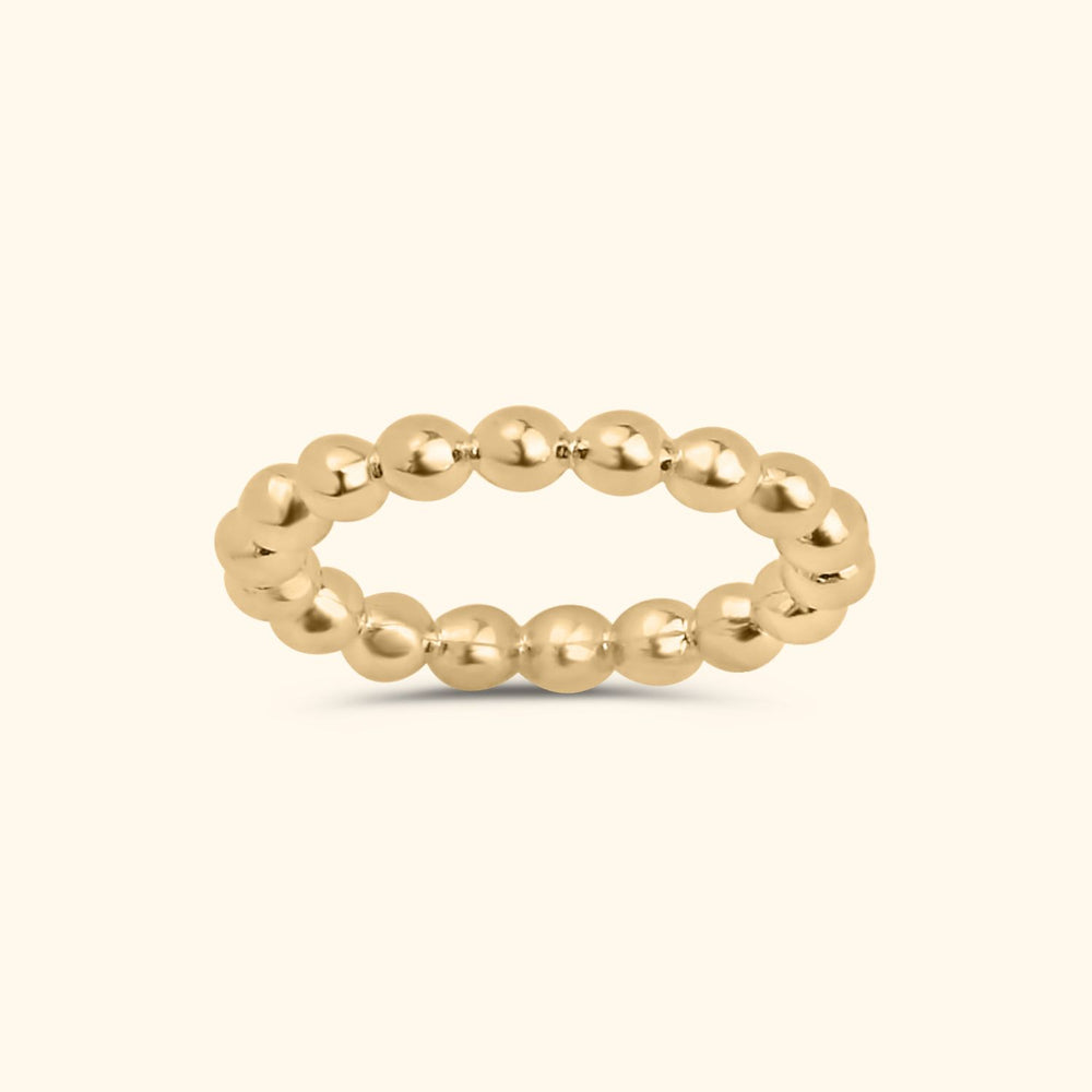 Bold Bubble Stacking Ring | Goudkleuirge aanschuifring met bolletjes ...