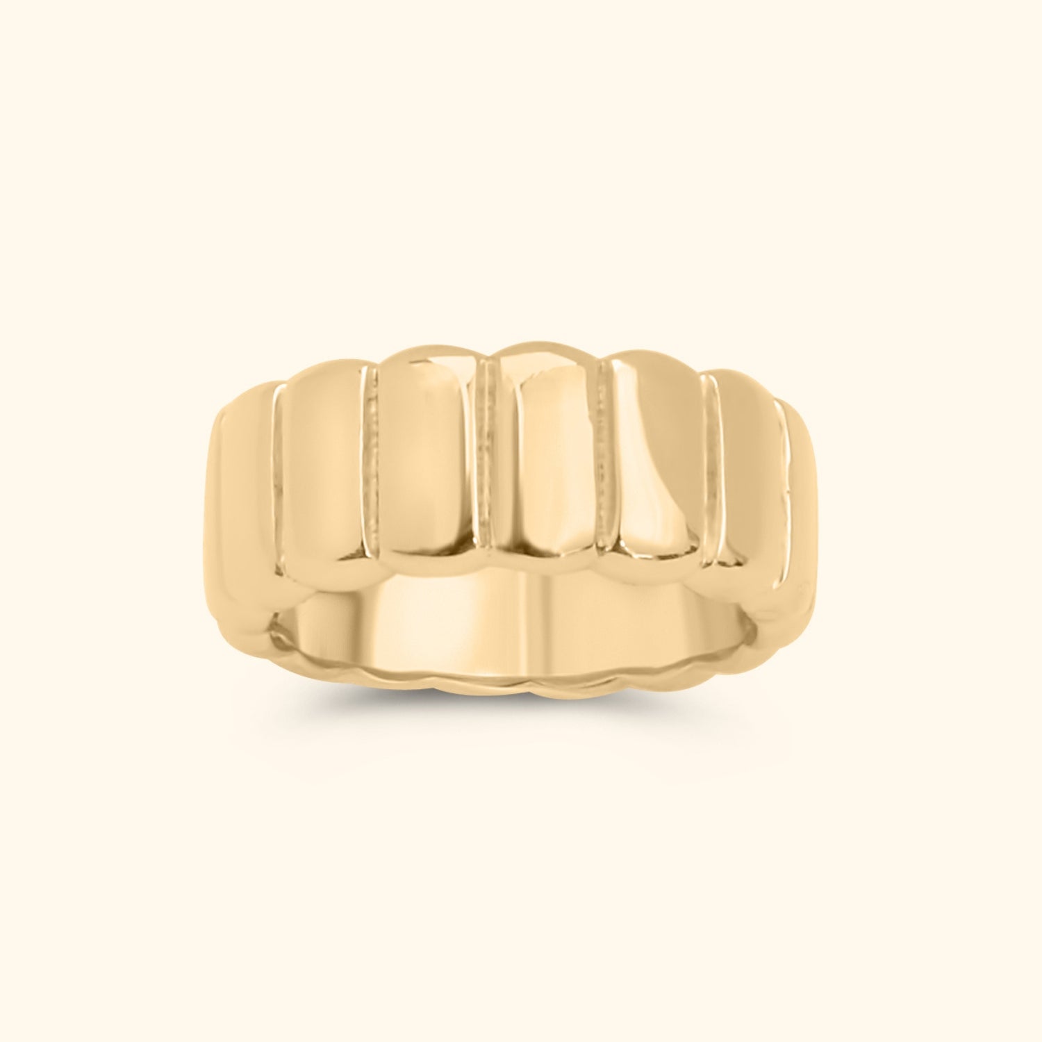 Ribble Dome Ring | Ladies ring gold plated | Josephina Jewelry